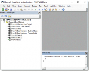 Understanding the Excel PivotTable Cache